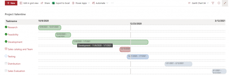 Apply a Gantt Chart view in SharePoint – ExcelTrainer